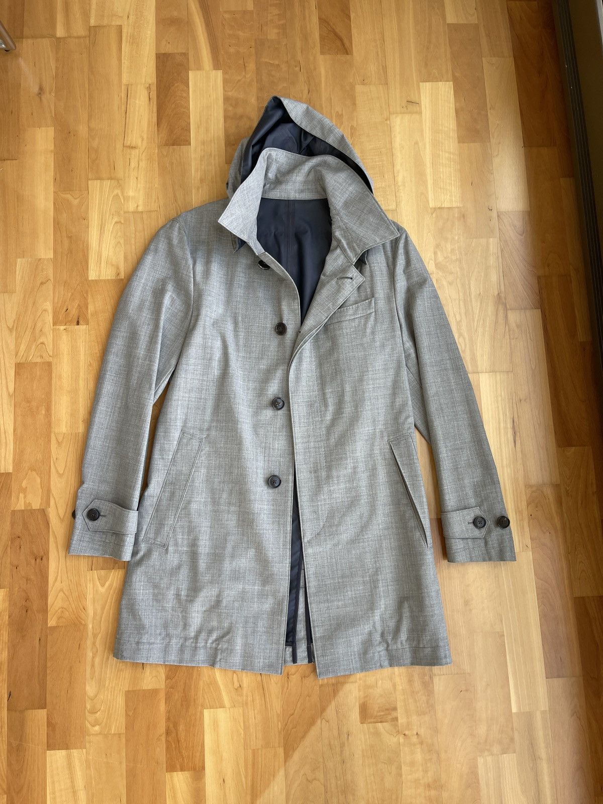 Suitsupply Suitsupply Light Grey Raincoat 36R | Grailed