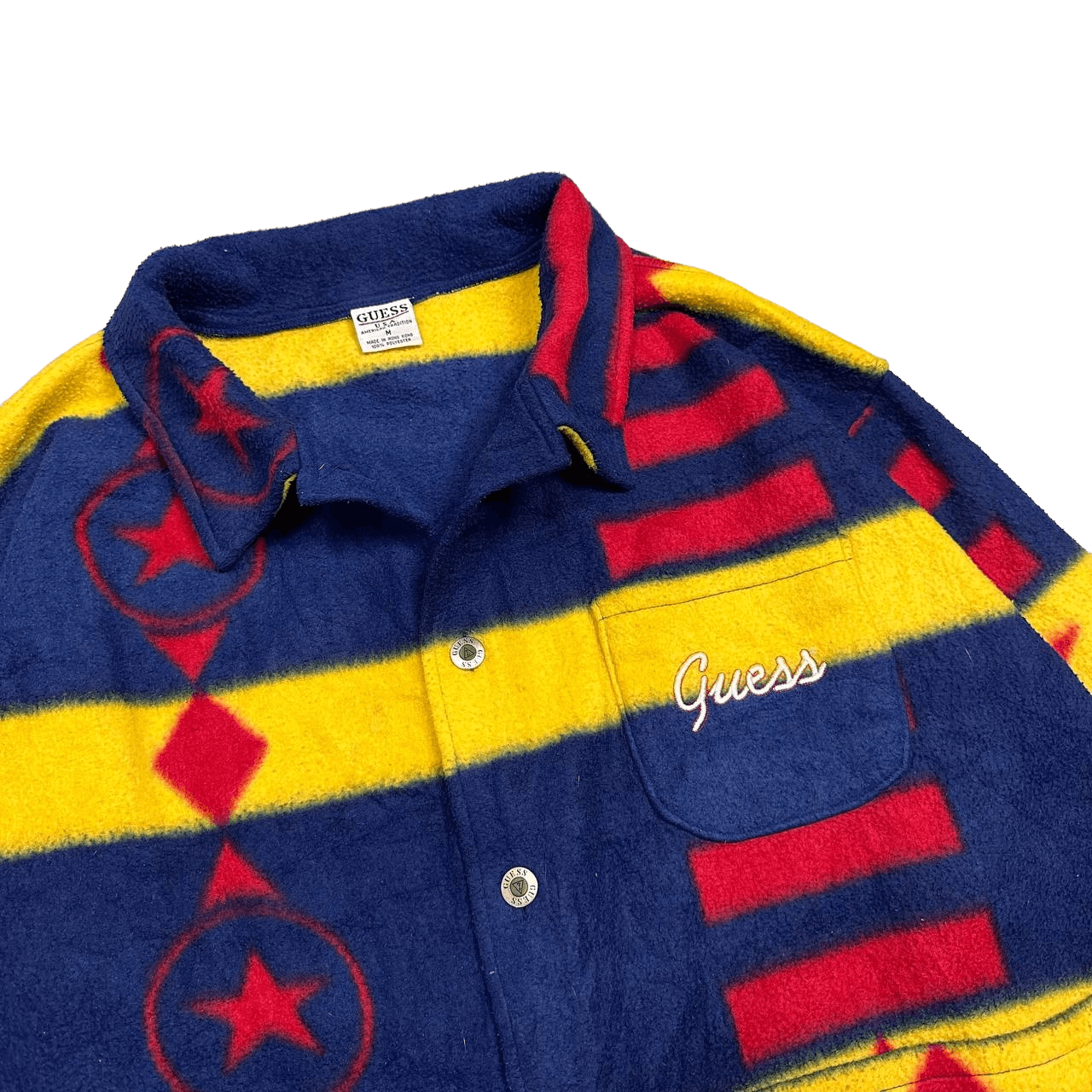 Vintage Vintage Guess Multi Colour Striped Wool Blanket Jacket | Grailed