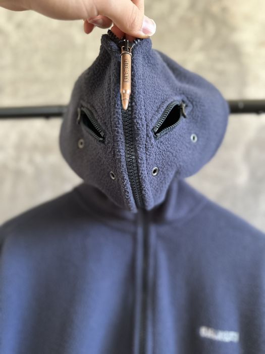 Vetements Vetements SS19 bullet zip Gimp mask fleece hoodie | Grailed