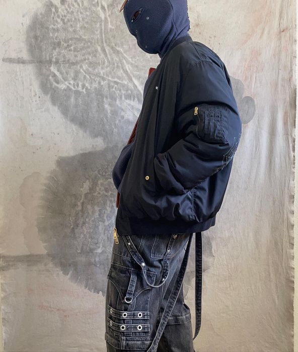 Vetements Vetements SS19 bullet zip Gimp mask fleece hoodie | Grailed