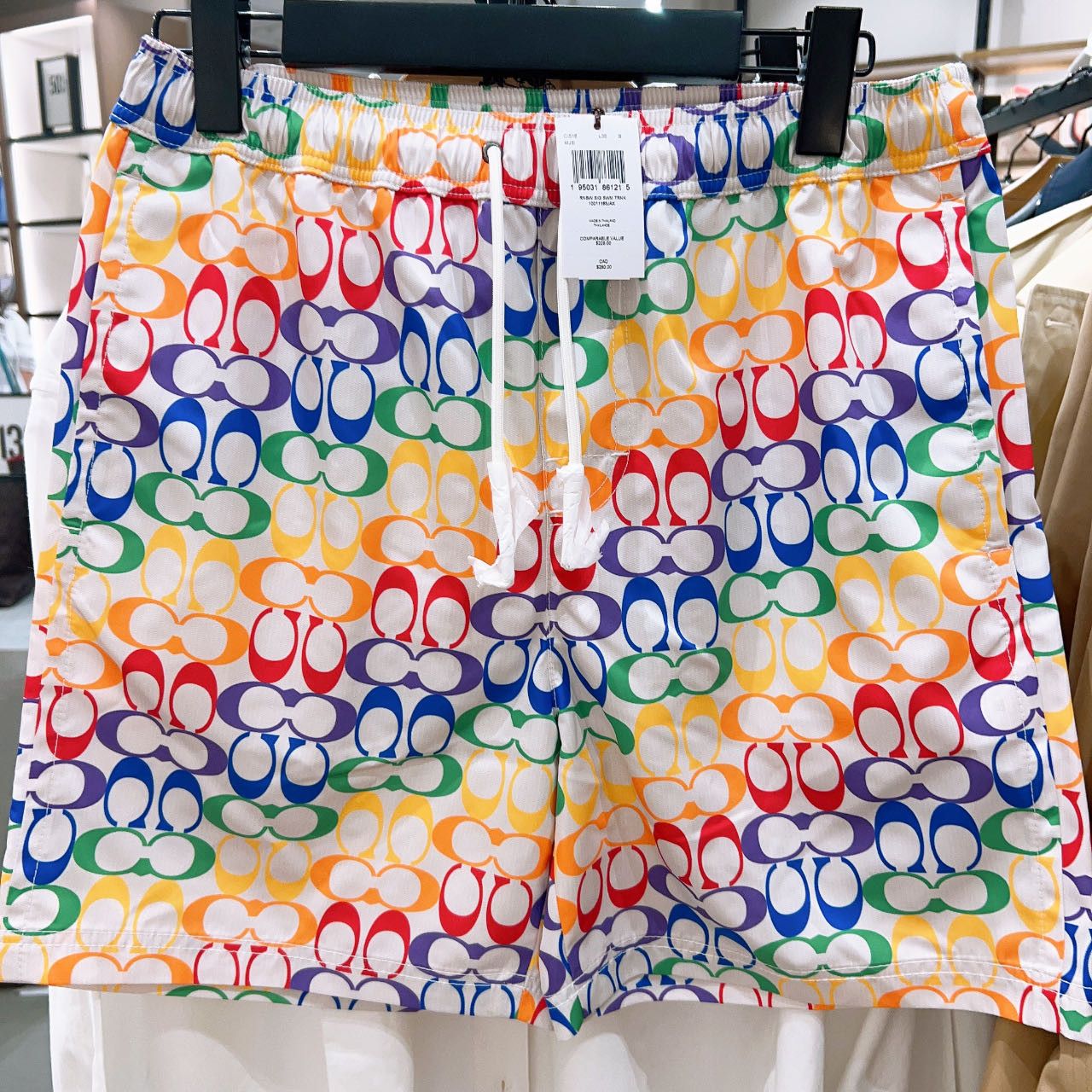 Coach Coach Men's Rainbow Signature Swim Trunks | Grailed
