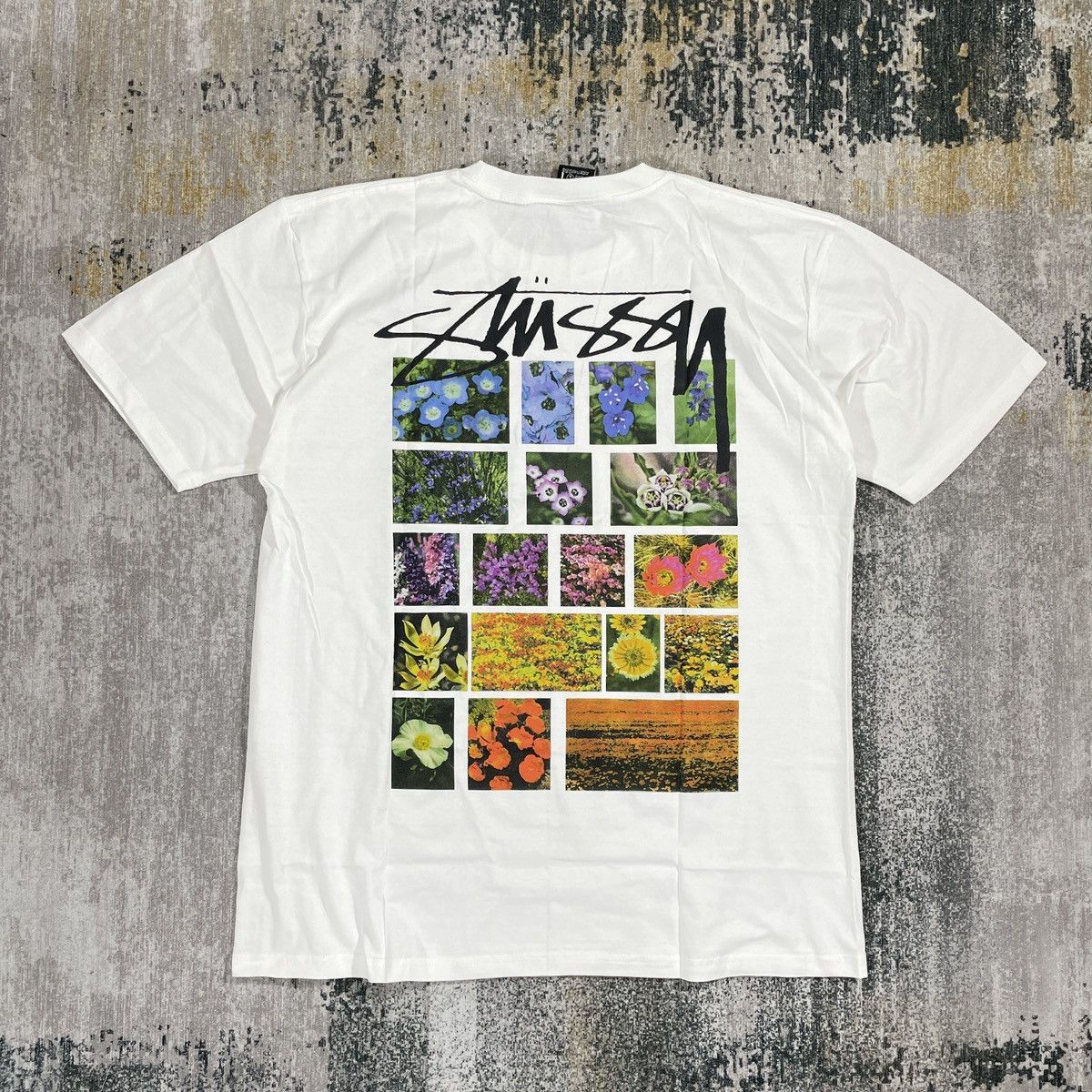 Stussy FLOWERS STUSSY TEE WHITE // LARGE | Grailed