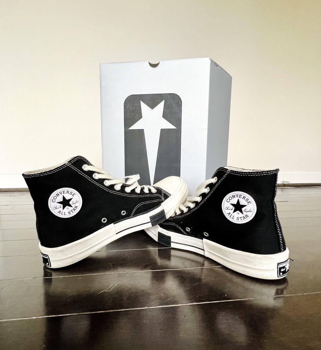 Converse × Rick Owens Drkshdw High Top Rick Owens Drkshdw X Converse ...