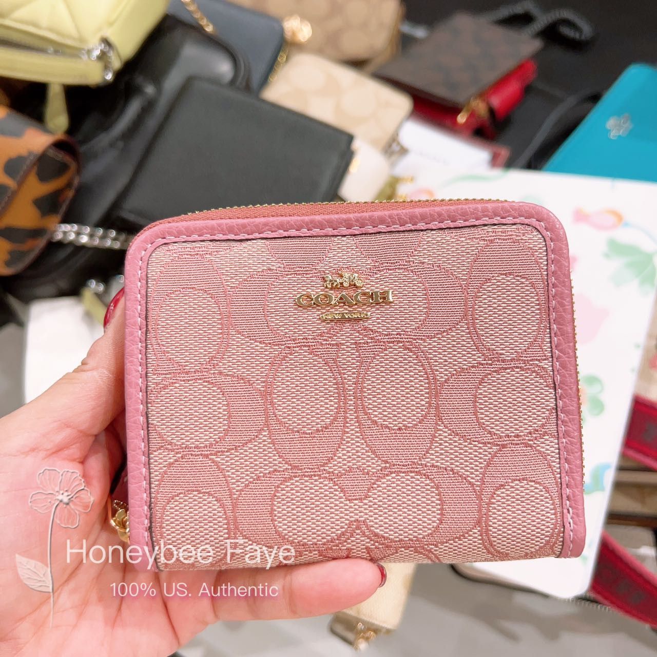 Coach Small Zip Around Wallet In Signature Jacquard | Grailed