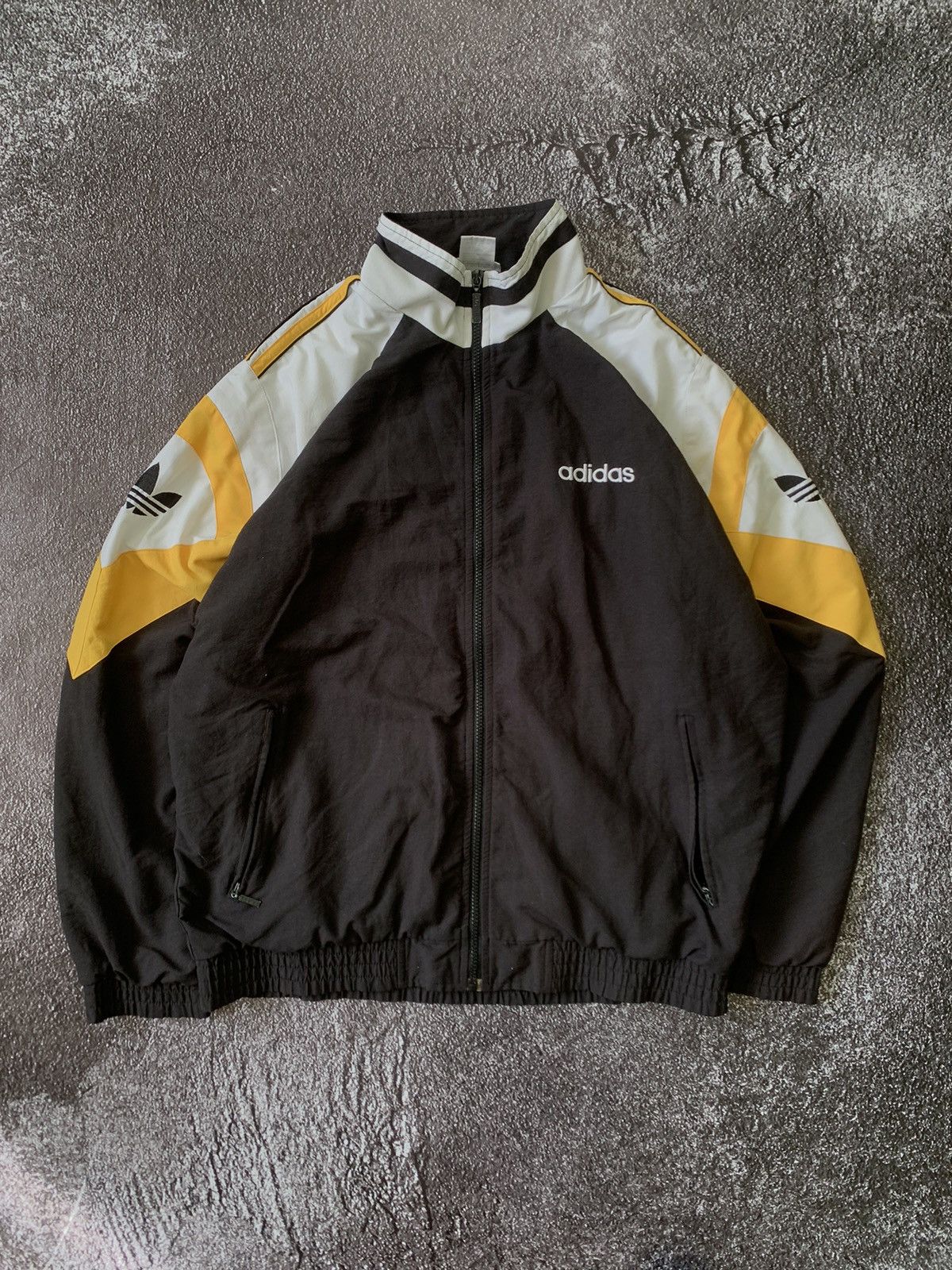 Adidas Adidas Big Logo Yellow Track Jacket Windbreaker | Grailed