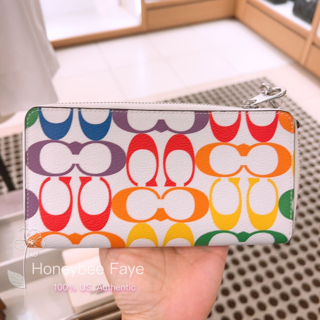 Coach Long Zip Around Wallet In Rainbow Signature Canvas | Grailed