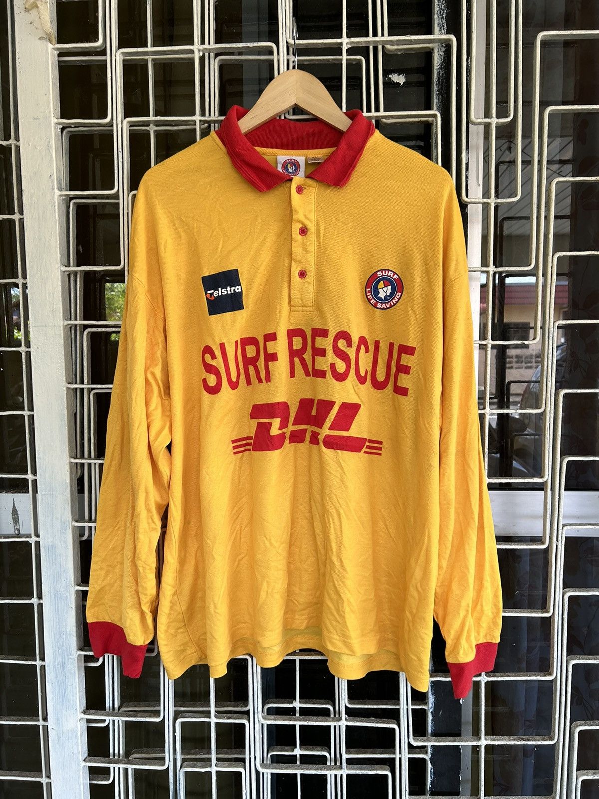 Man Made In Australia 💥VINTAGE DHL SURF RESCUE LONGSLEEVE JERSEY🔥 | Grailed