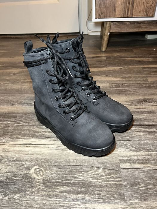 Kanye West Yeezy Season 5 Graphite Nubuck Combat Boots- EU39 | Grailed