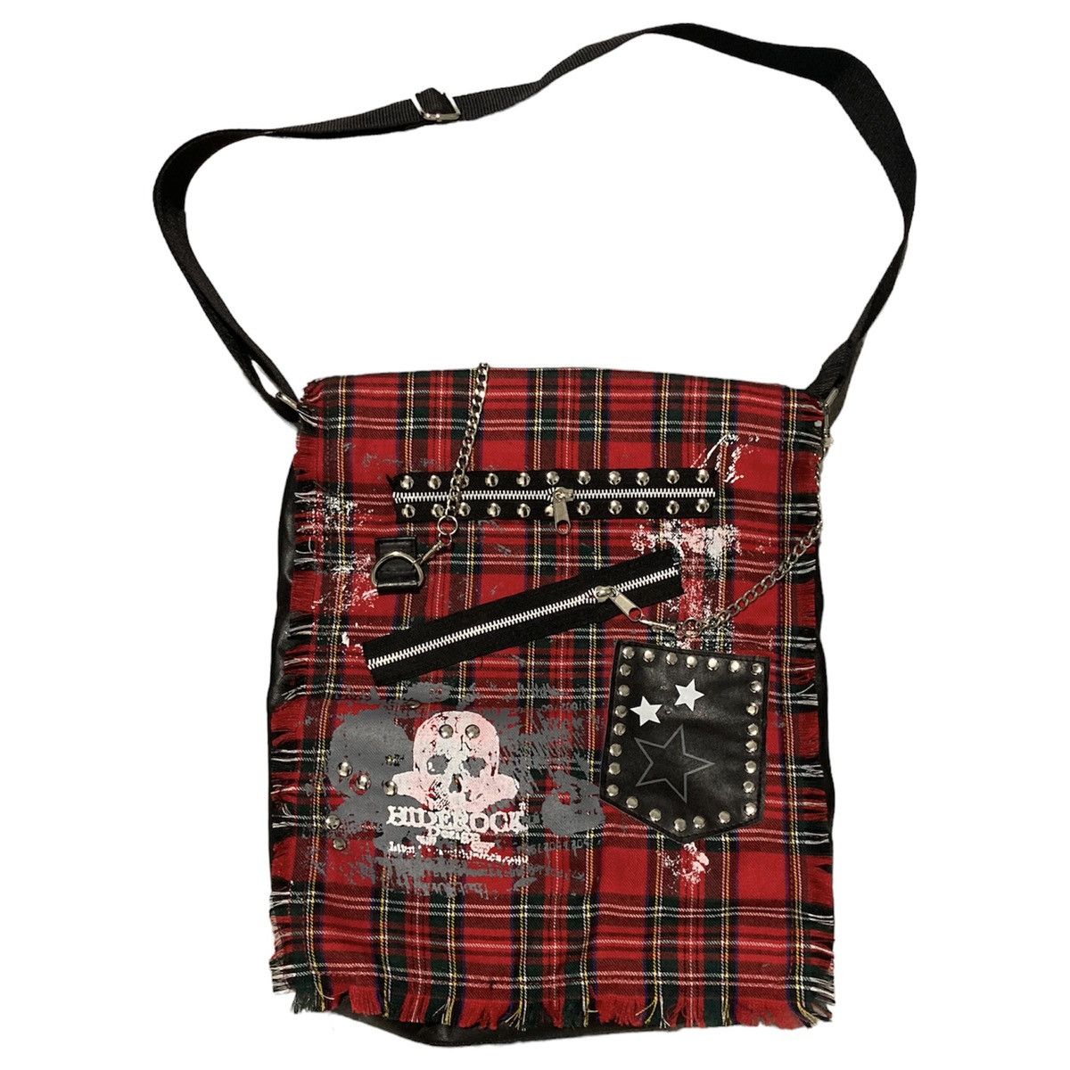 Japanese Brand RARE HIDE ROCK VISUAL KEI EMO MESSENGER BAG | Grailed