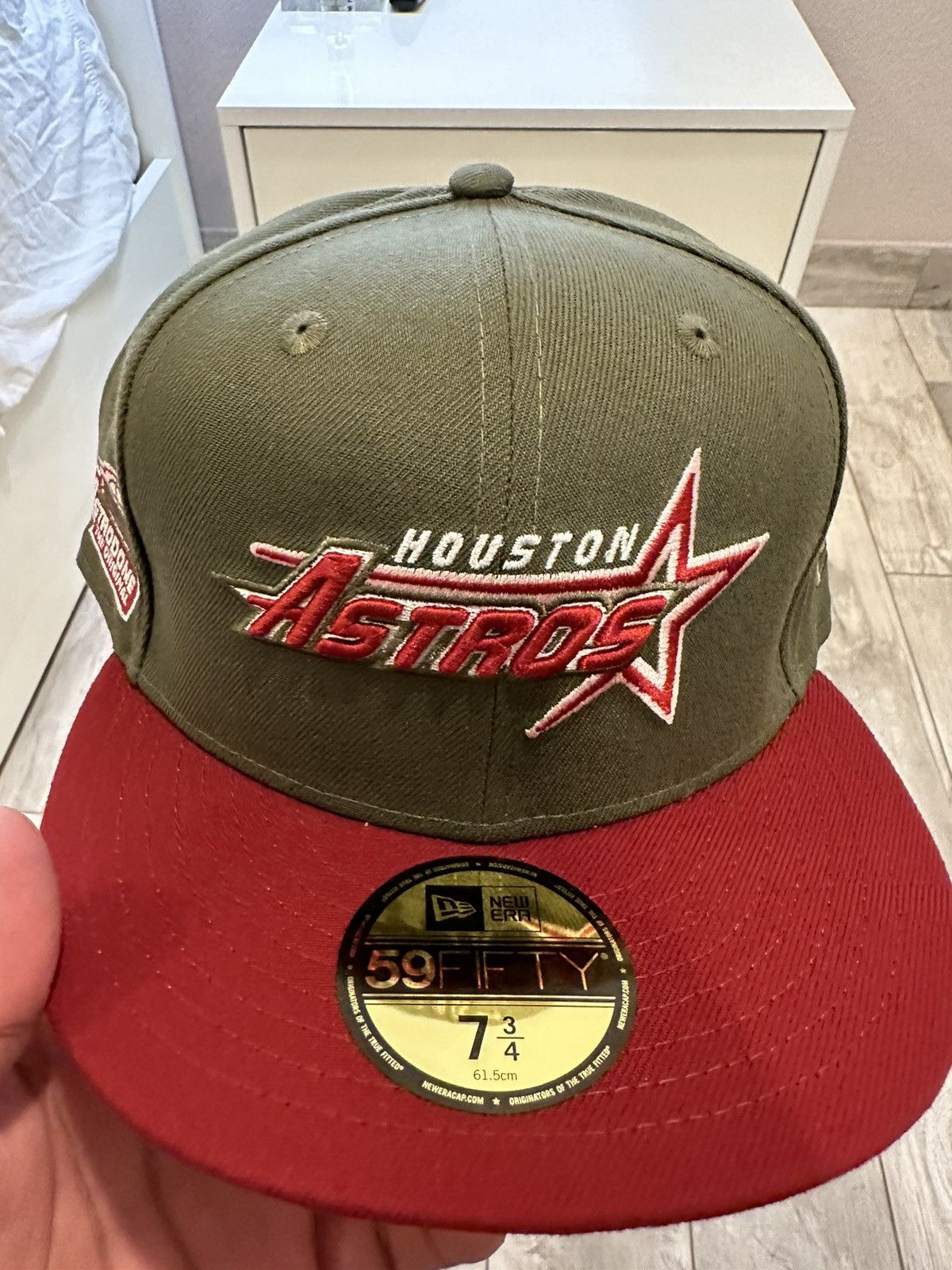 New Era Houston Astros fitted Script 7 3/4 | Grailed