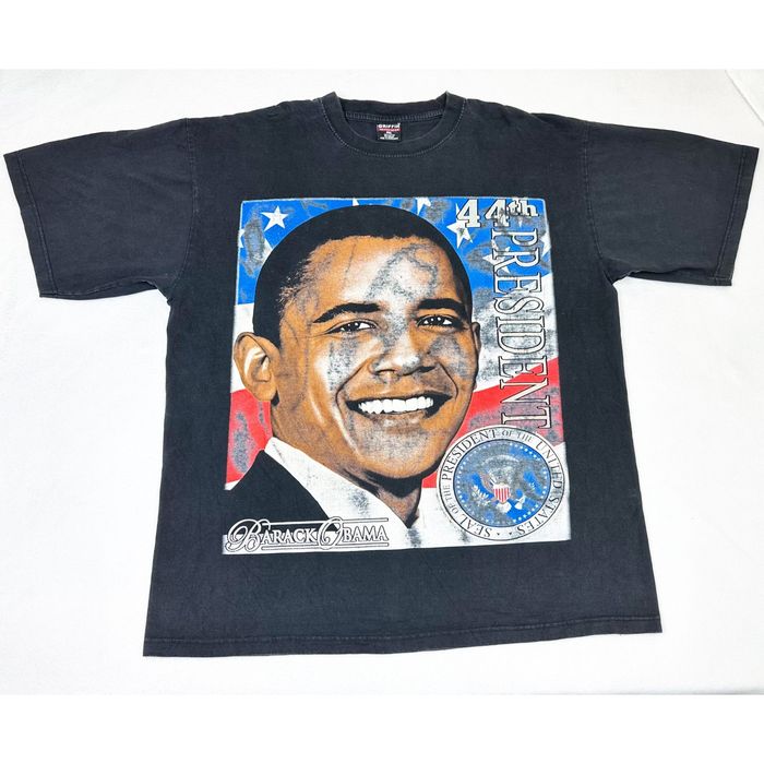 Streetwear 44th President Barack Obama T-Shirt Black 3XL Hip Hop Rap Te ...