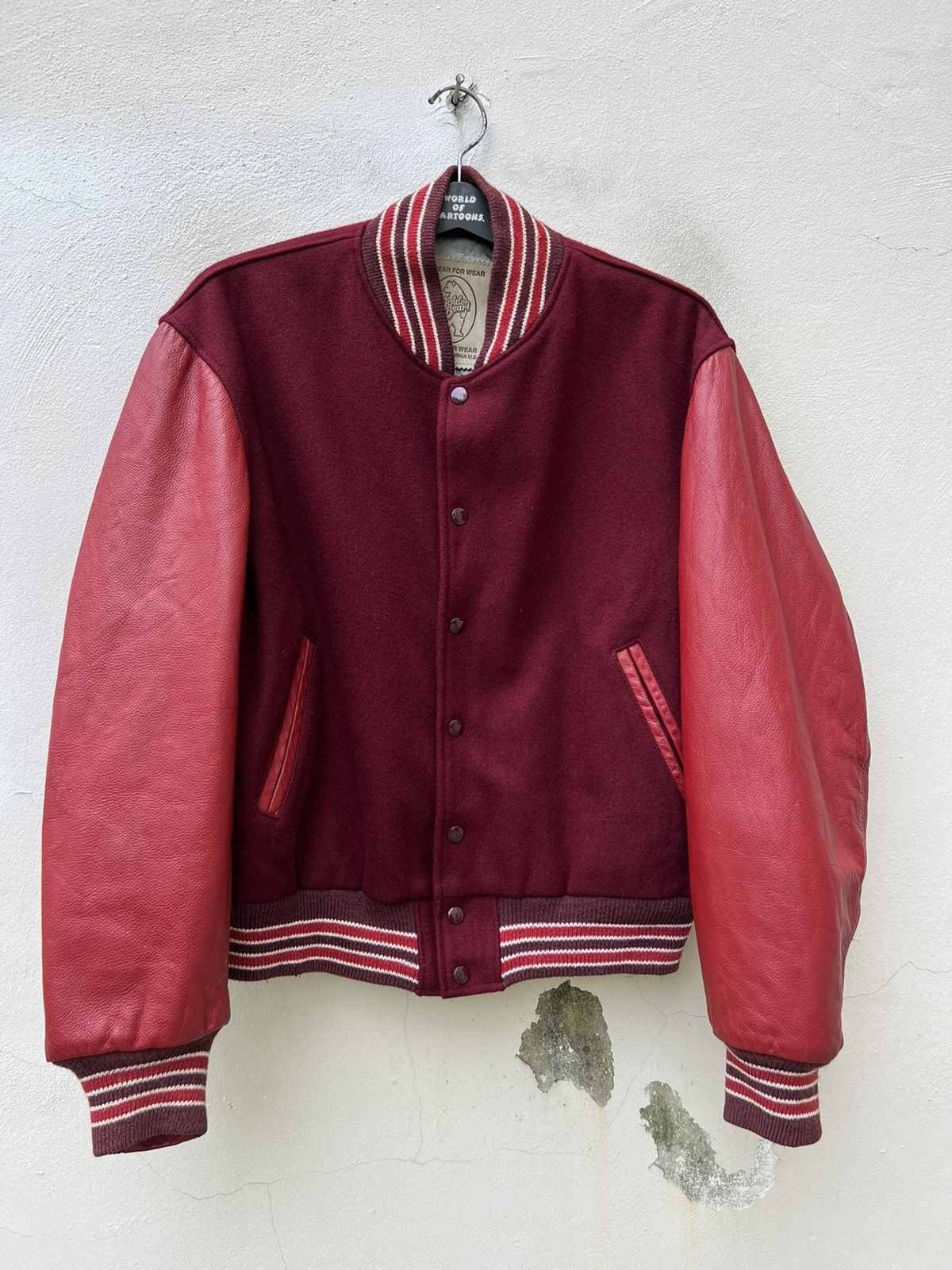 Vintage Vintage 1996 Golden Bear Maroon Red Varsity Jacket | Grailed