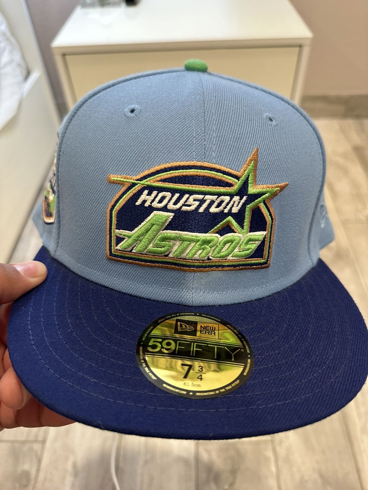 New Era Houston Astros fitted Script 7 3/4 | Grailed