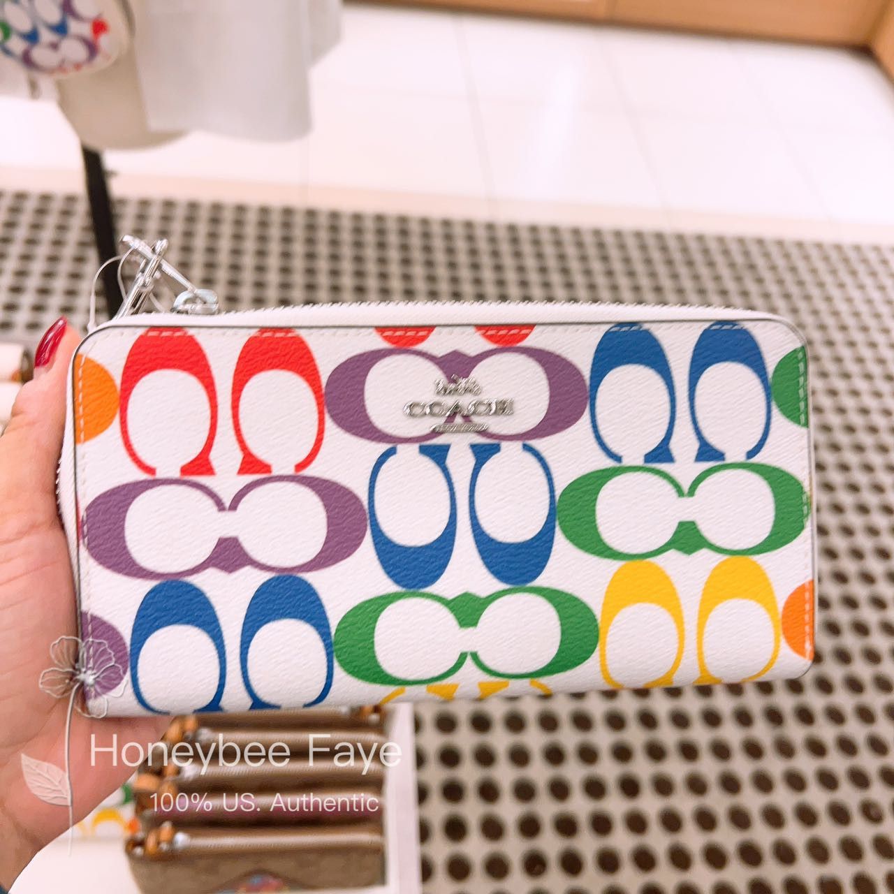 Coach Long Zip Around Wallet In Rainbow Signature Canvas | Grailed