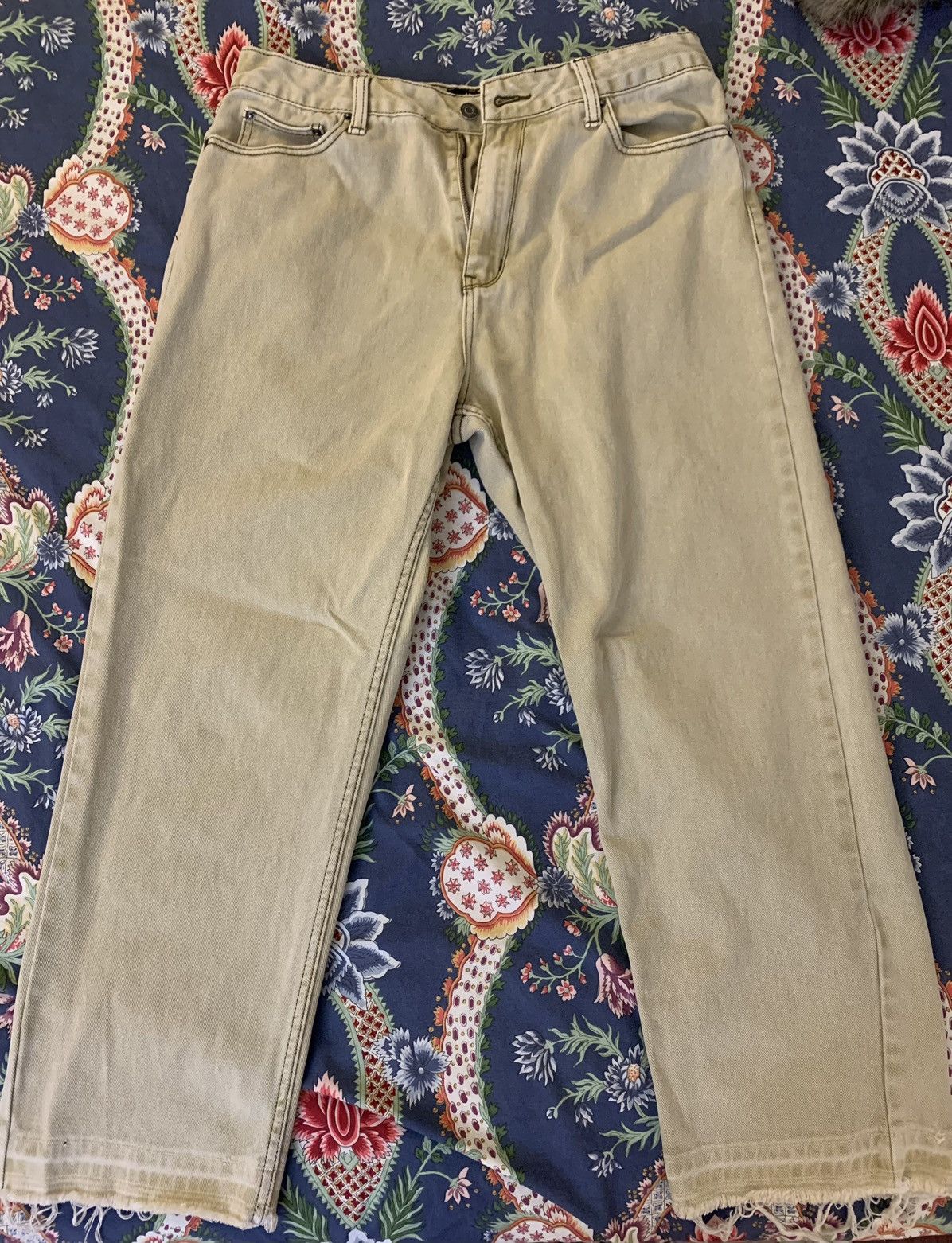 Absent Beige wide-fit jeans | Grailed