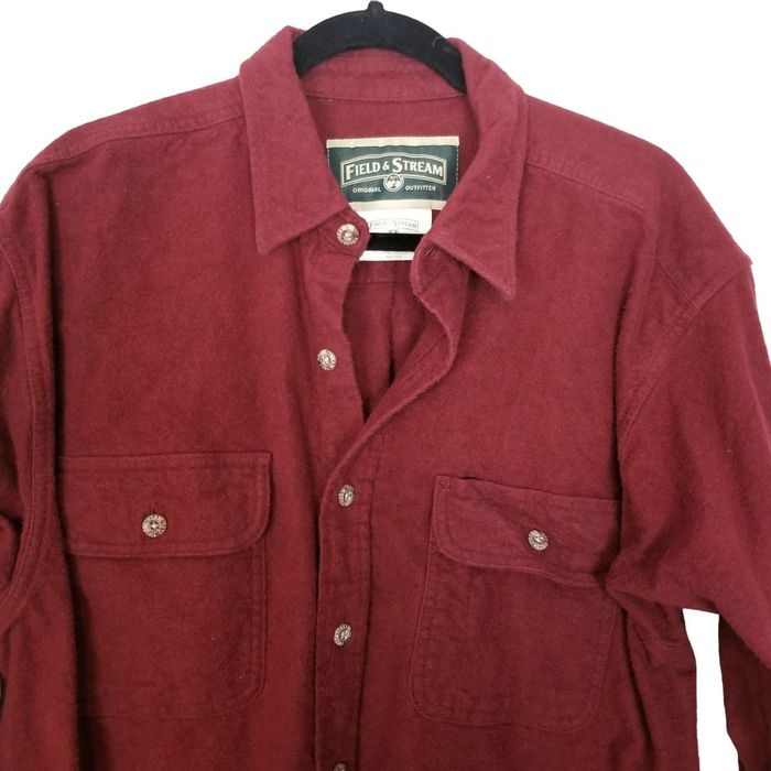 Field And Stream Field & Stream L Button Up Heavyweight Flannel Shirt ...