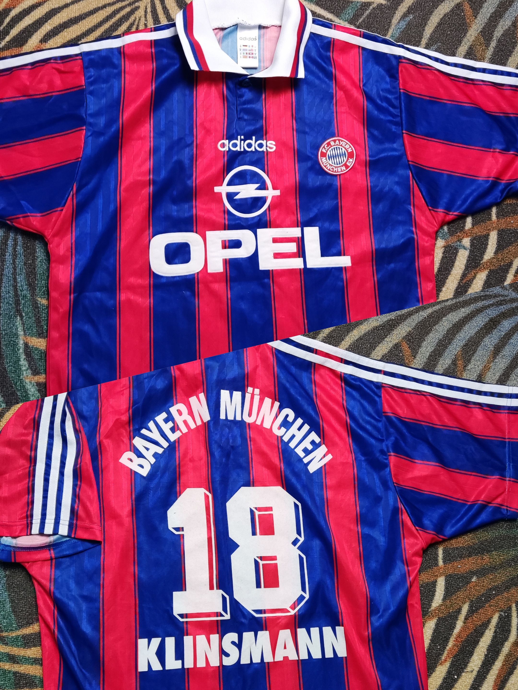 Adidas Bayern Munich Home Kit jersey 1995 1997 90s klinsmann Opel | Grailed