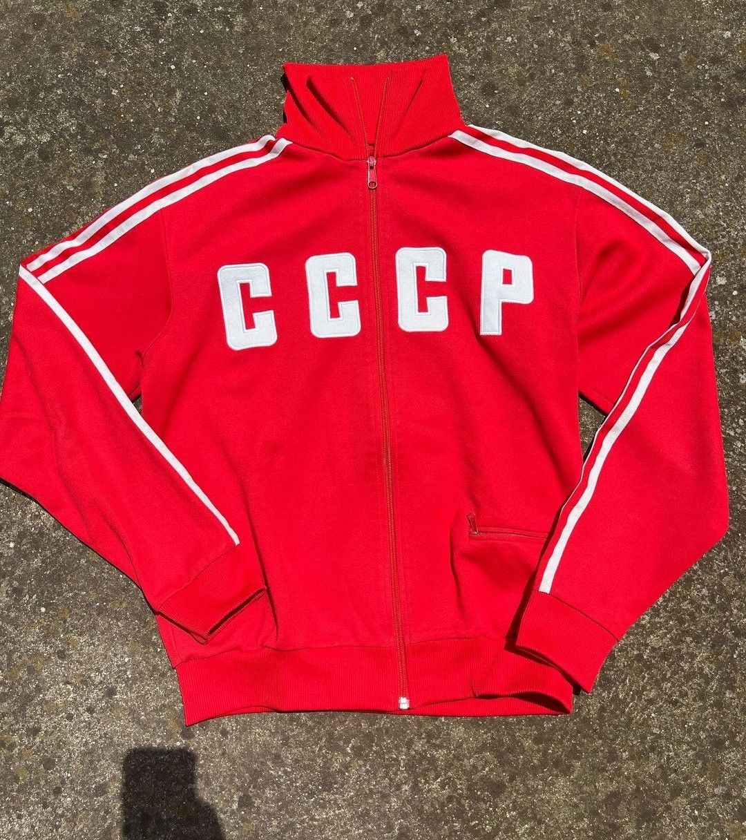Adidas × Cccp × Vintage Rare Adidas Tracktop Russian Olympic CCCP 80s ...