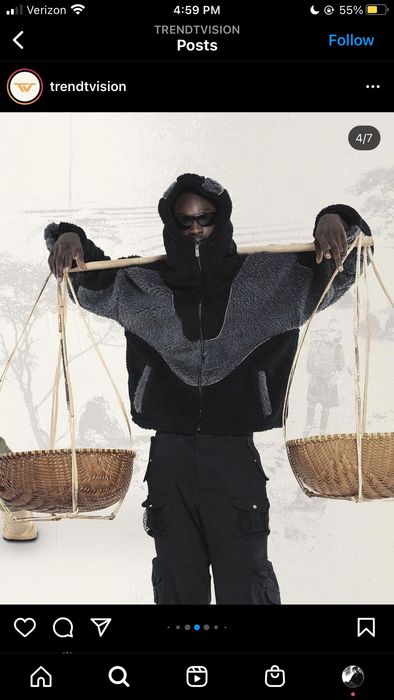 Japanese Brand Trendt Vision Fleece Zip Up jacket | Grailed